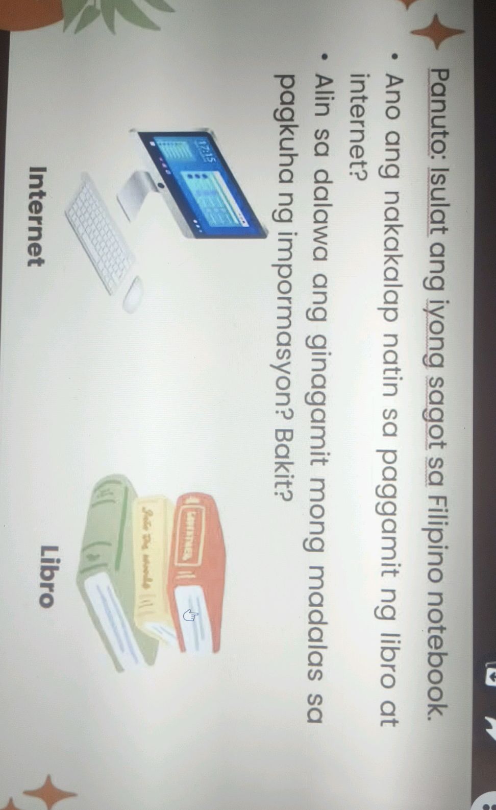 Panuto: Isulat ang iyong sagot sa Filipino | StudyX