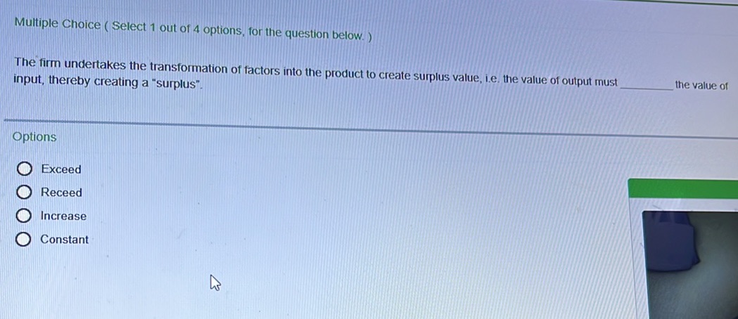 Multiple Choice (Select 1 out of 4 options, | StudyX