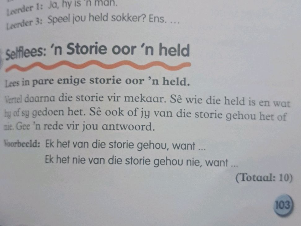 Selflees: 'n Storie oor 'n held Lees in pare