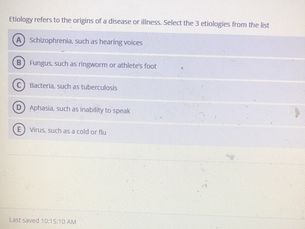 Etiology refers to the origins of a disease