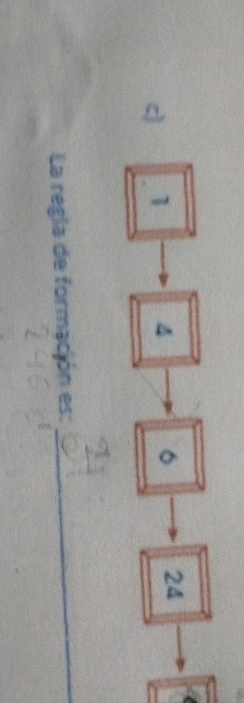 La regla de formación es: 1 -> 4 -> 6 -> 24 | StudyX