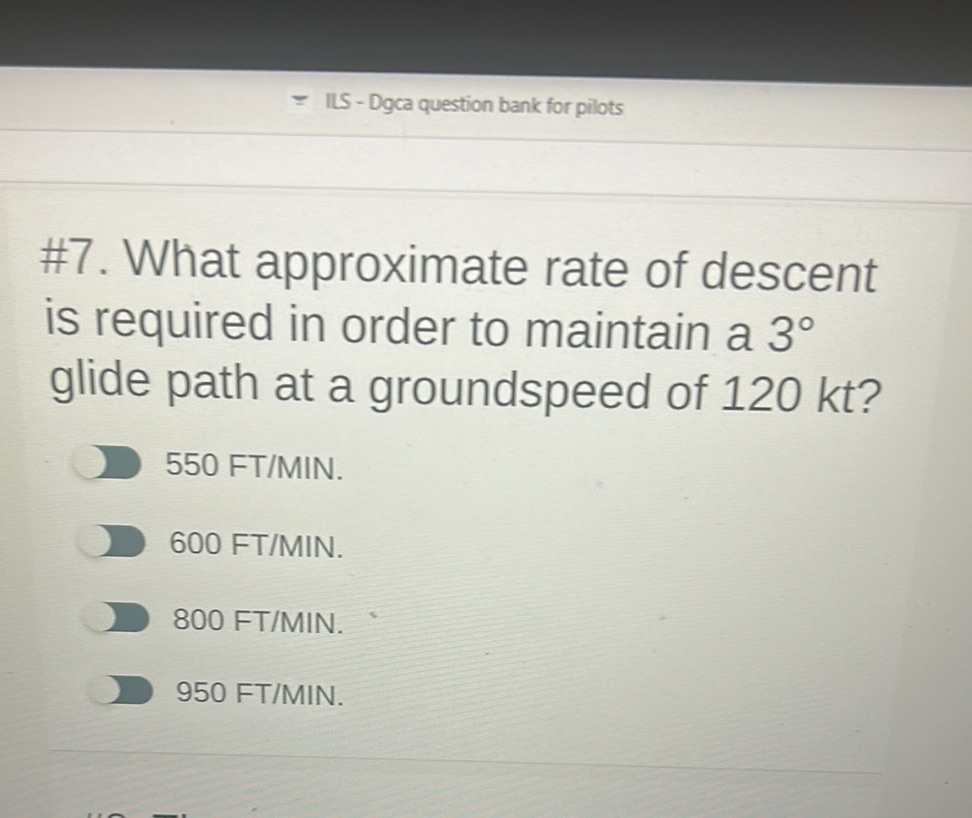 #7. What approximate rate of descent is | StudyX