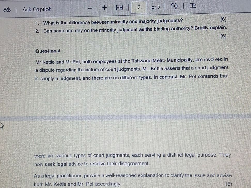 1. What is the difference between minority | StudyX