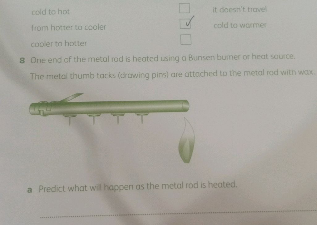 cold to hot from hotter to cooler cooler to | StudyX