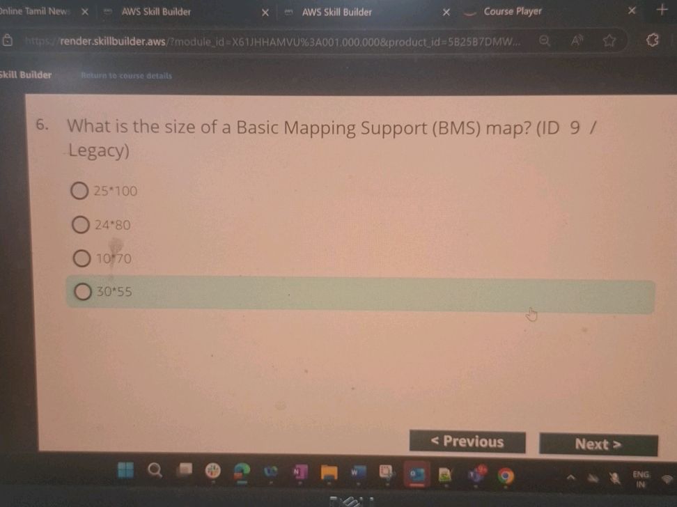 What is the size of a Basic Mapping Support