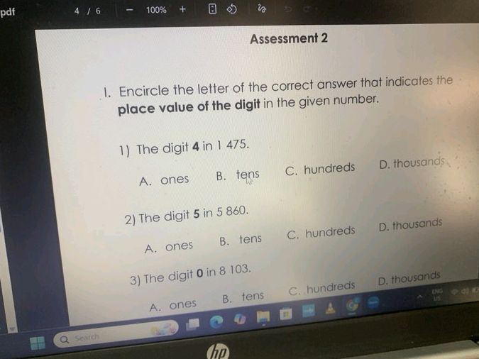1. Encircle the letter of the correct answer | StudyX