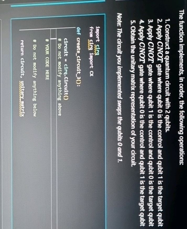 1. Construct a quantum circuit with 2 | StudyX