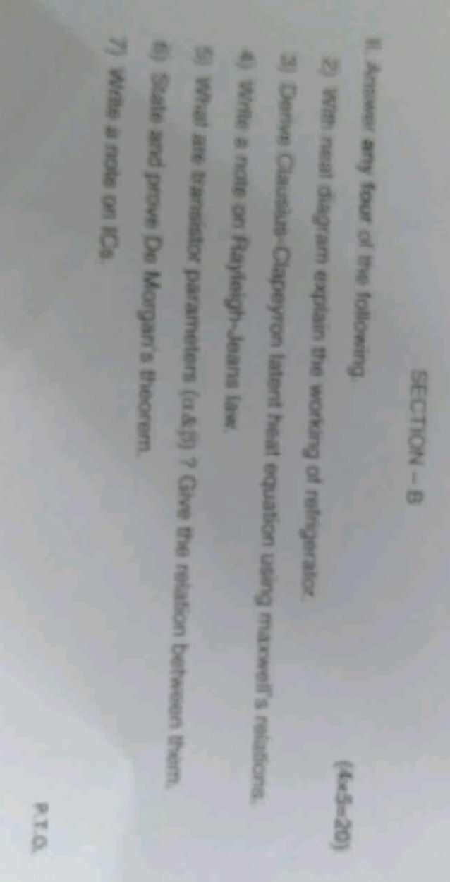 SECTION - B 1. Answer any four of the | StudyX