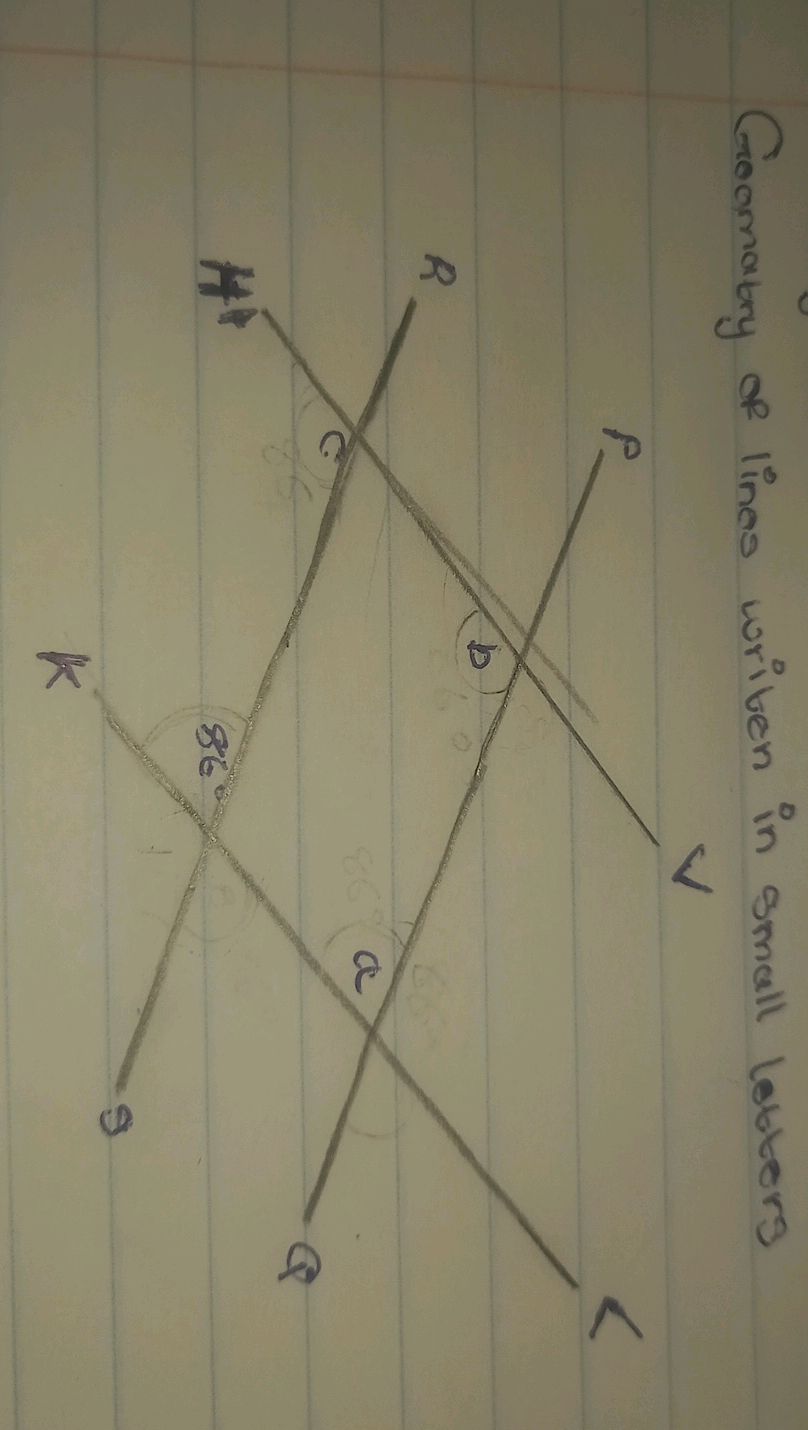 Geometry of lines written in small letters.