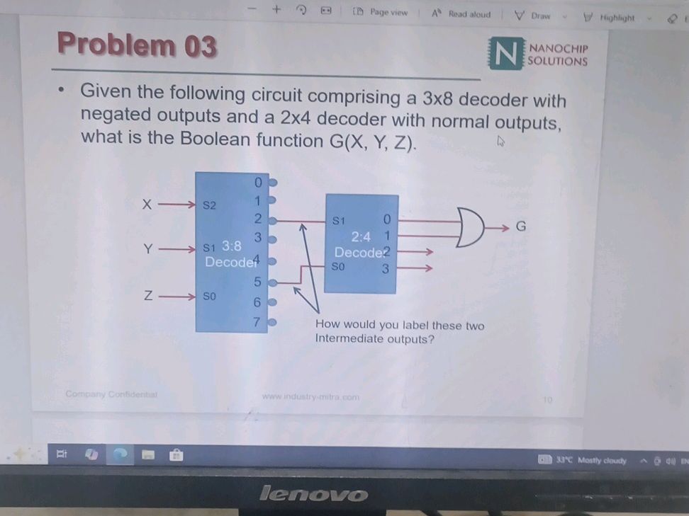 Given the following circuit comprising a 3x8 | StudyX
