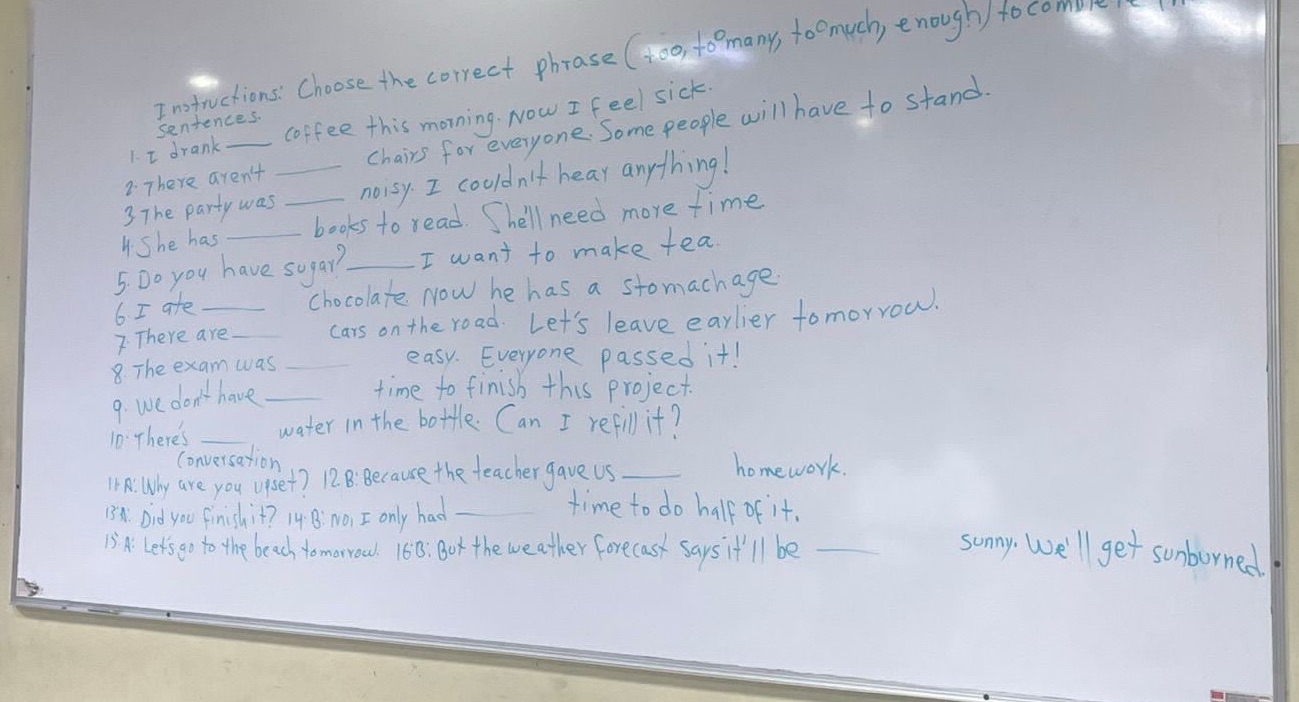 Instructions: Choose the correct phrase | StudyX