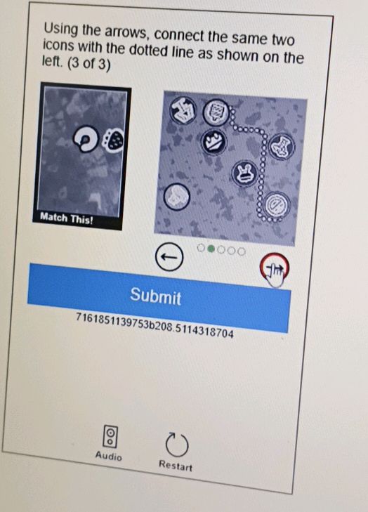 Using the arrows, connect the same two icons
