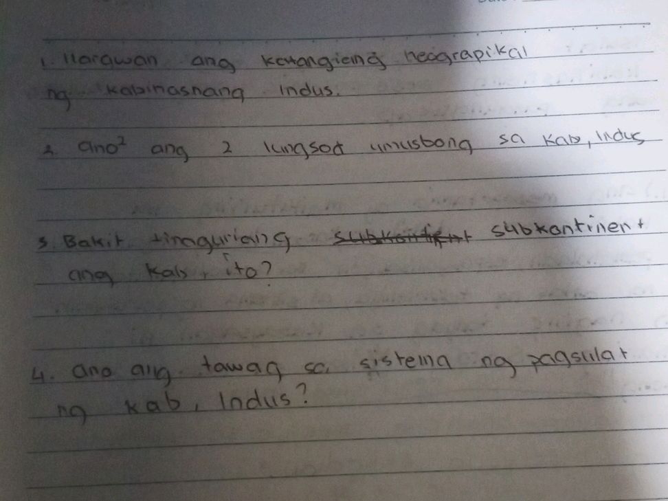 1. Ilarawan ang katangiang heograpikal ng | StudyX