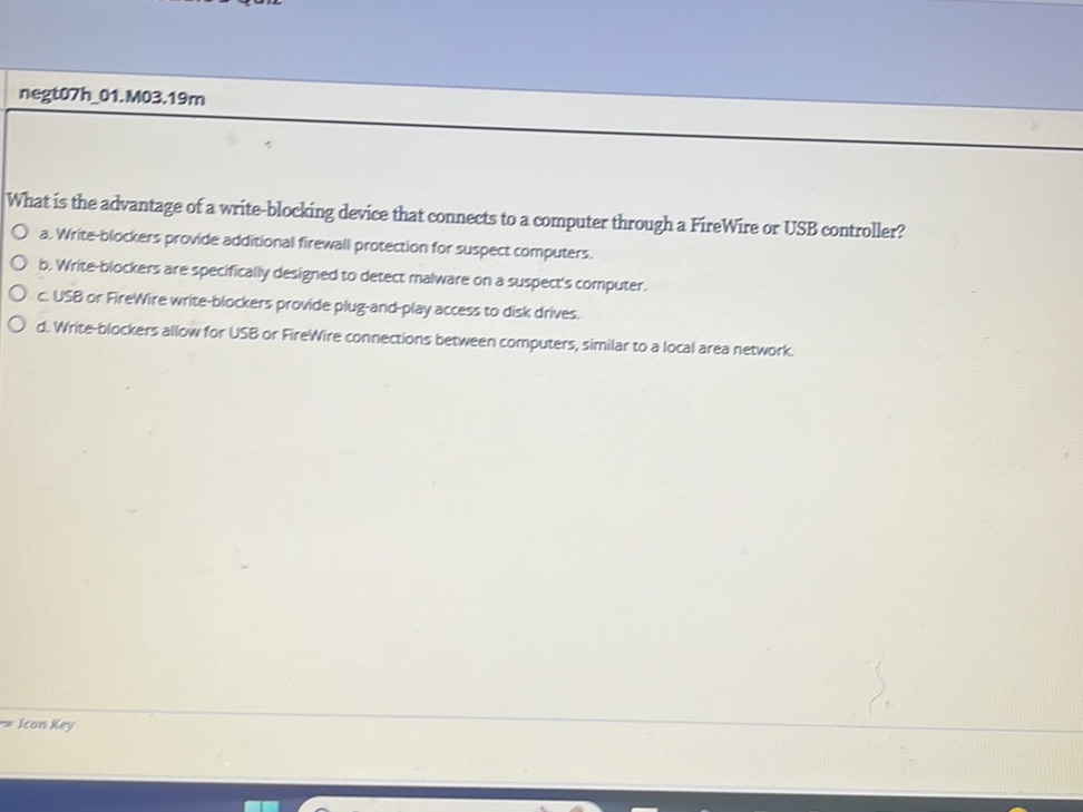 What is the advantage of a write-blocking