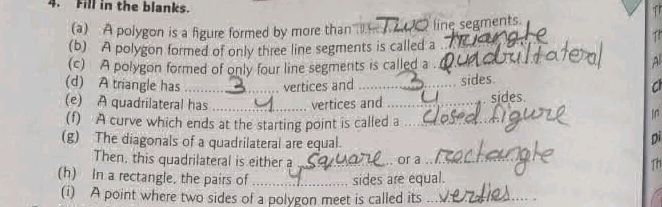 (a) A polygon is a figure formed by more | StudyX
