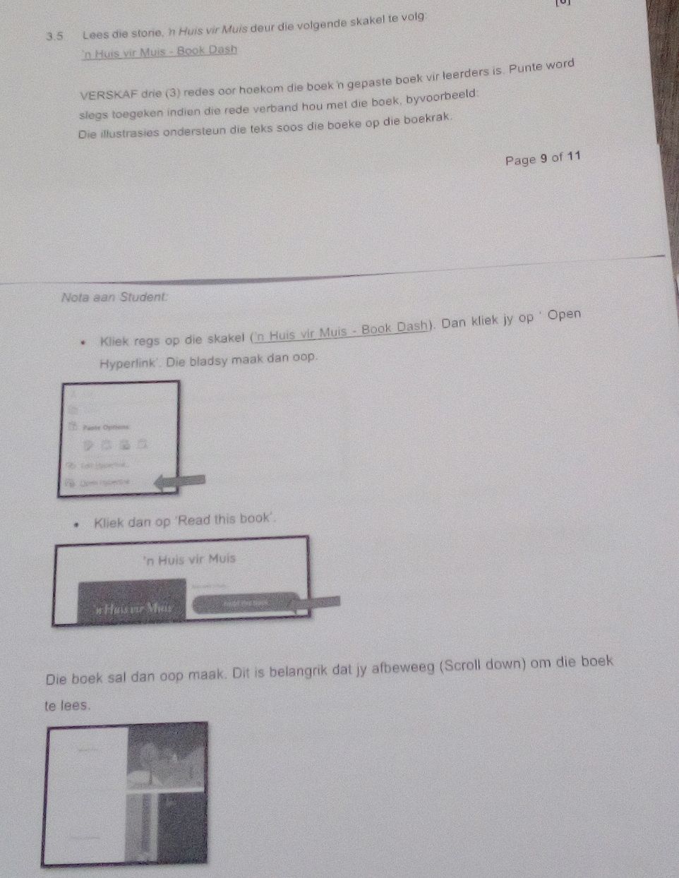 3.5 Lees die storie, 'n Huis vir Muis deur | StudyX