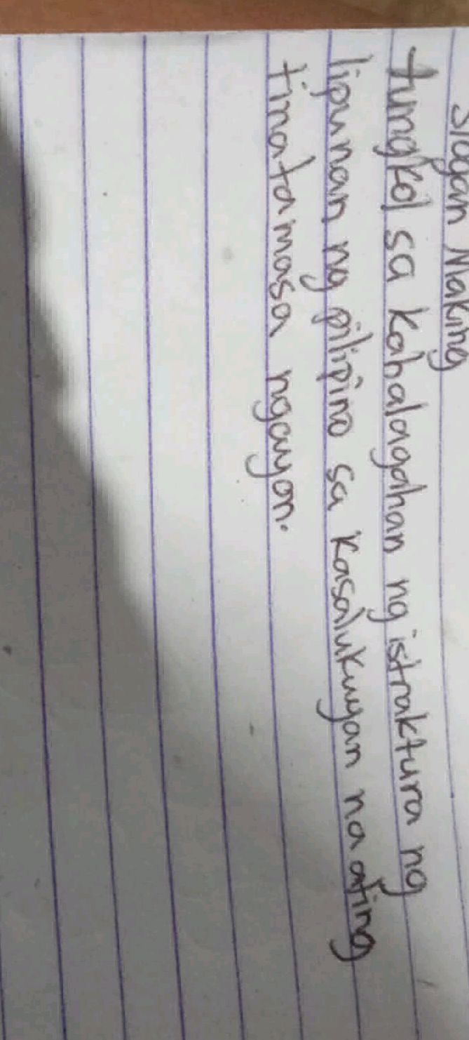 Slogan Making tungkol sa kahalagahan ng | StudyX