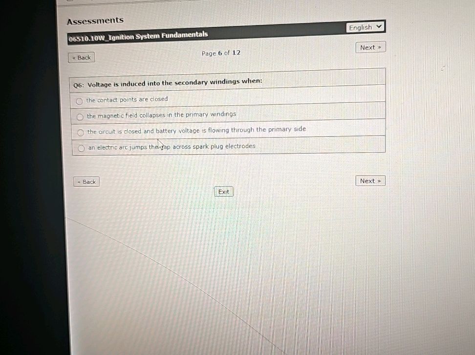 Q6: Voltage is induced into the secondary | StudyX