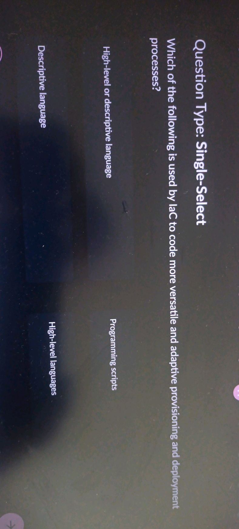 Question Type: Single-Select Which of the | StudyX