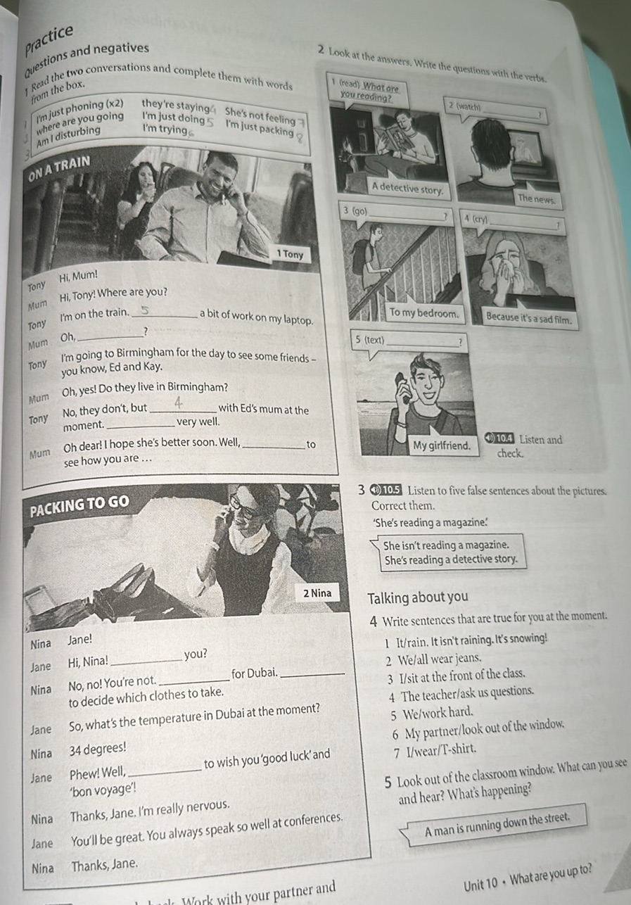 1 Read the two conversations and complete | StudyX