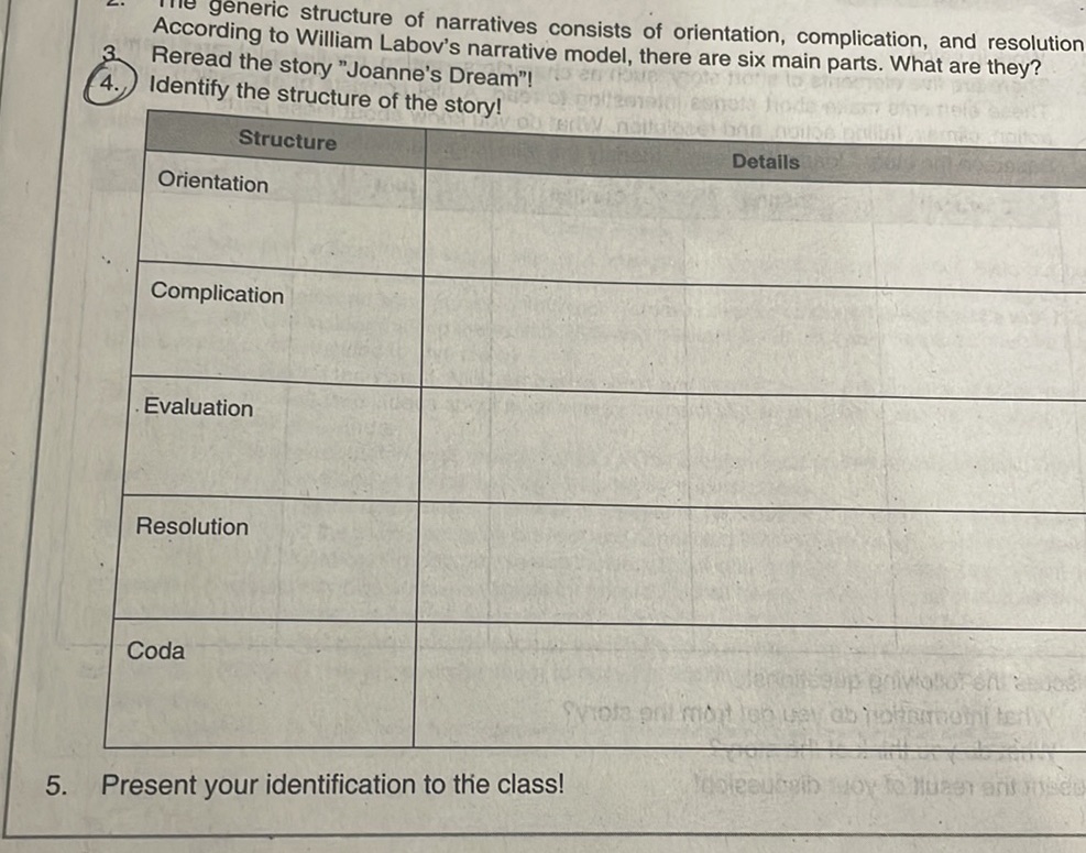 Identify the structure of the story! | | StudyX