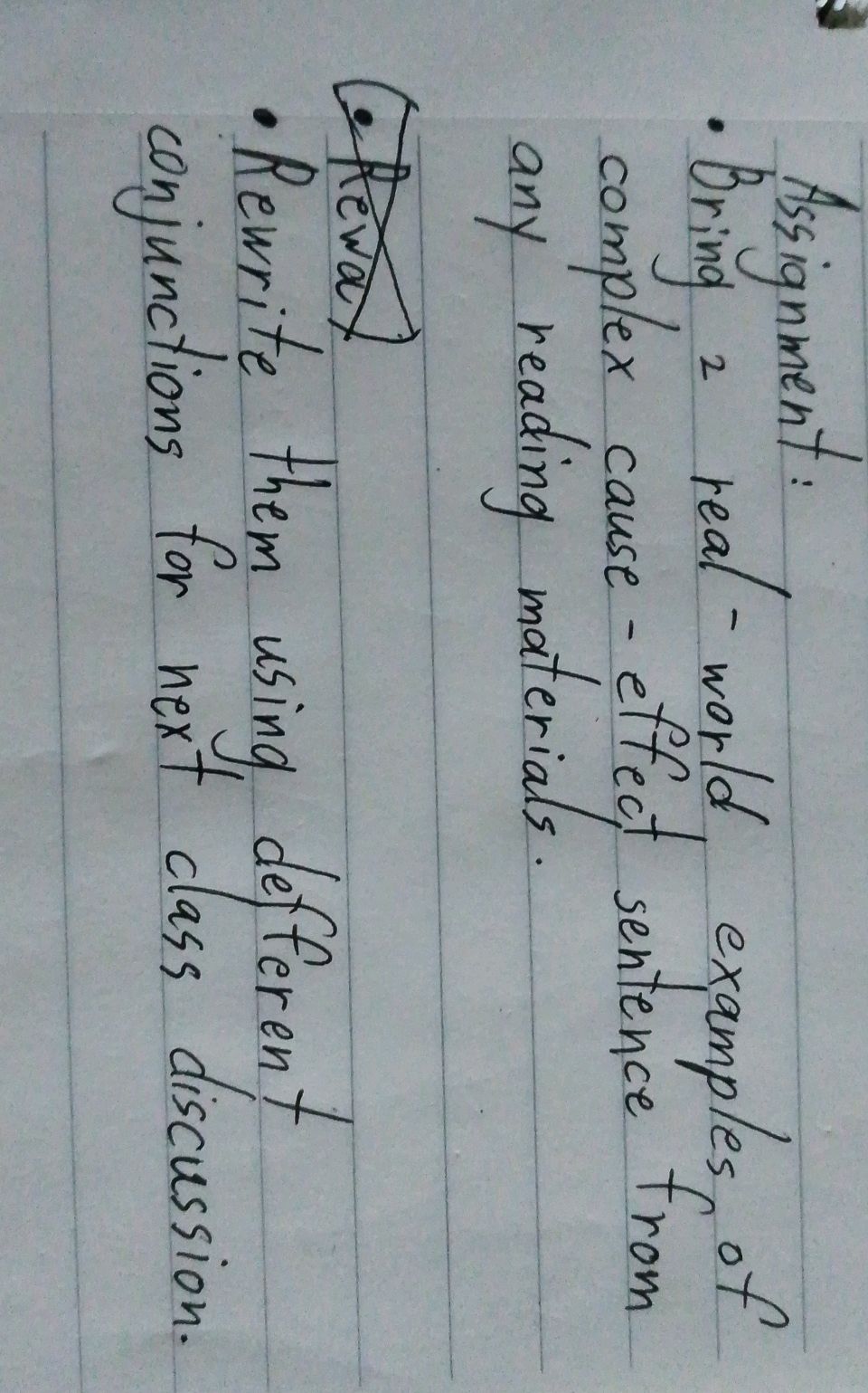 Assignment: * Bring 2 real-world examples | StudyX