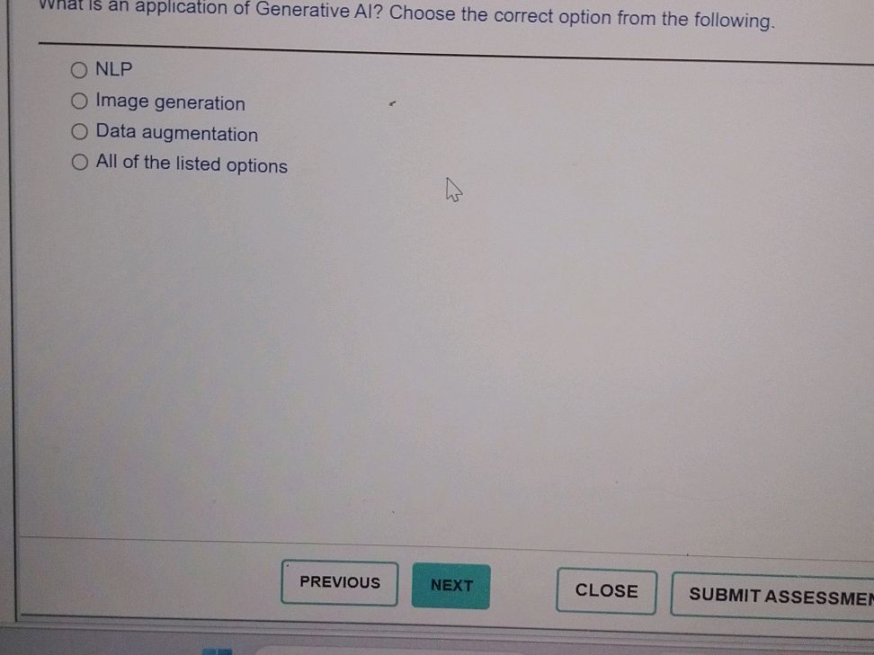 What is an application of Generative AI? | StudyX