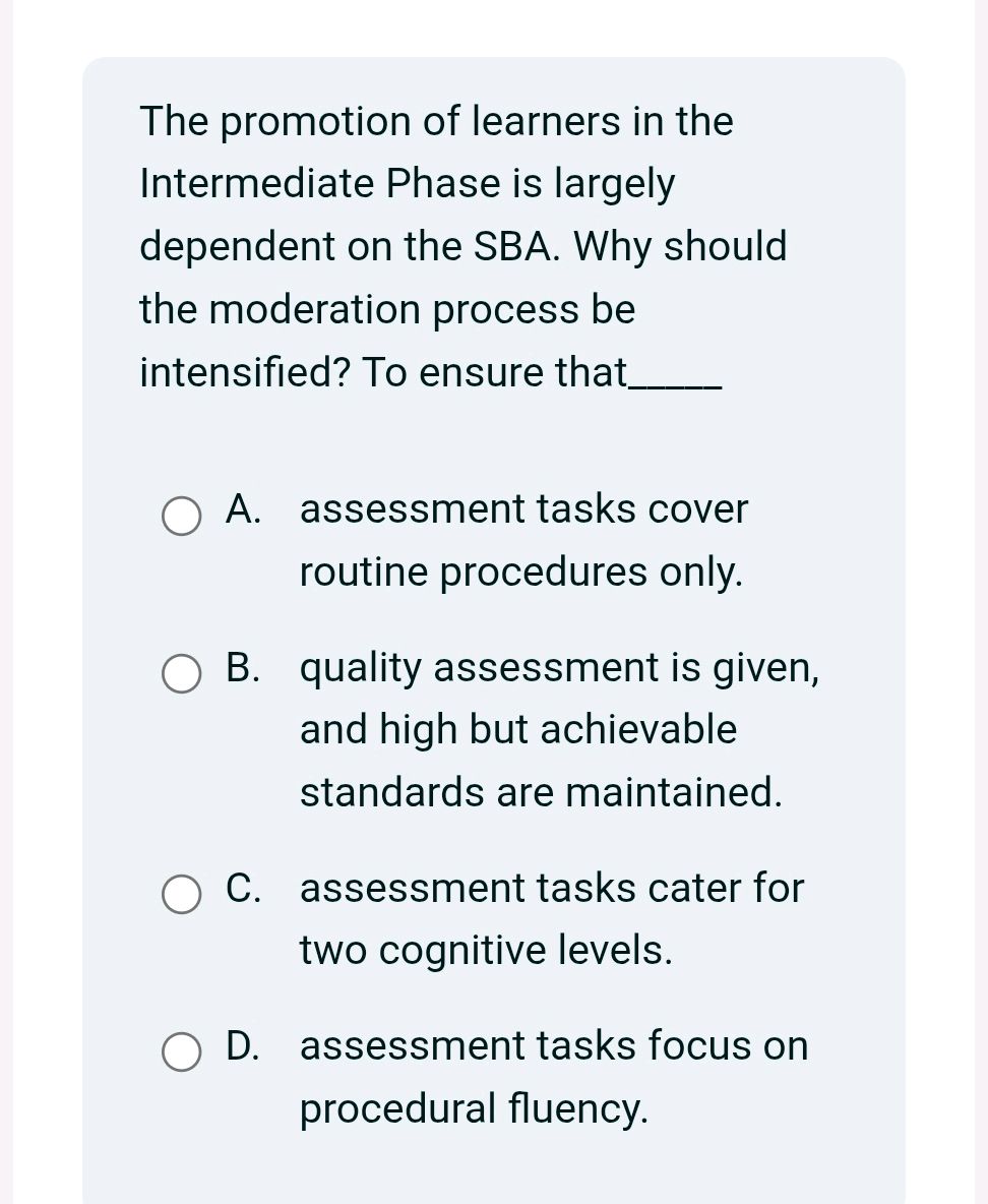 The promotion of learners in the | StudyX