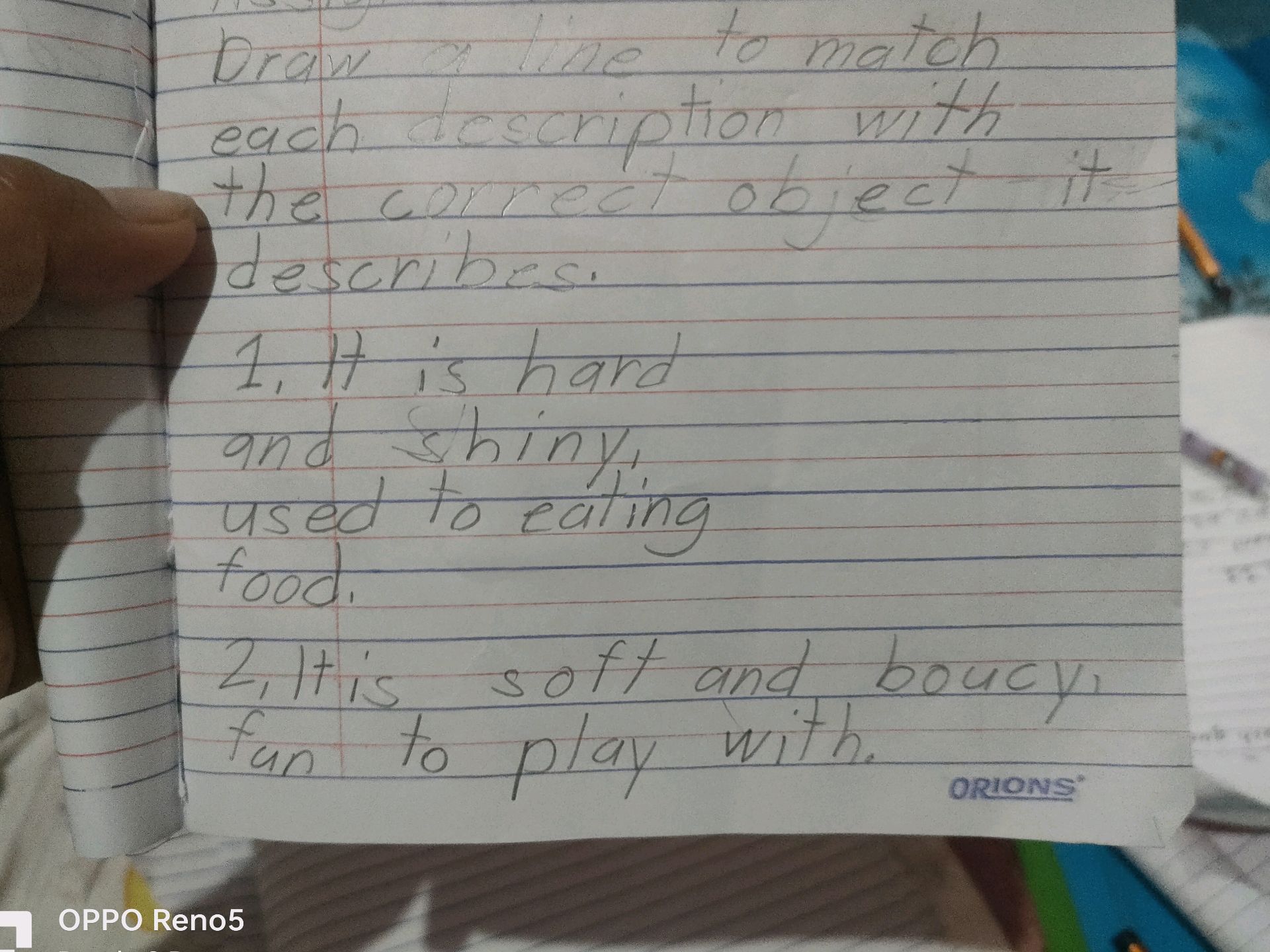 Draw a line to match each description with | StudyX