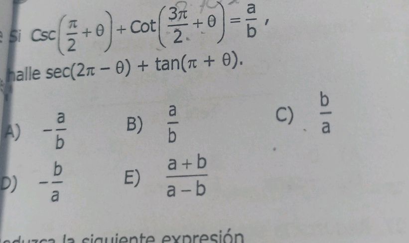 Si $Csc( { }{2} + ) + Cot( {3 }{2} + ) = | StudyX