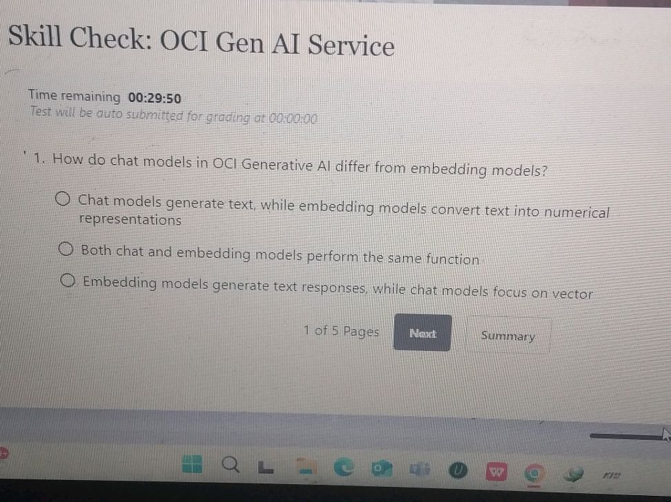 1. How do chat models in OCI Generative AI | StudyX