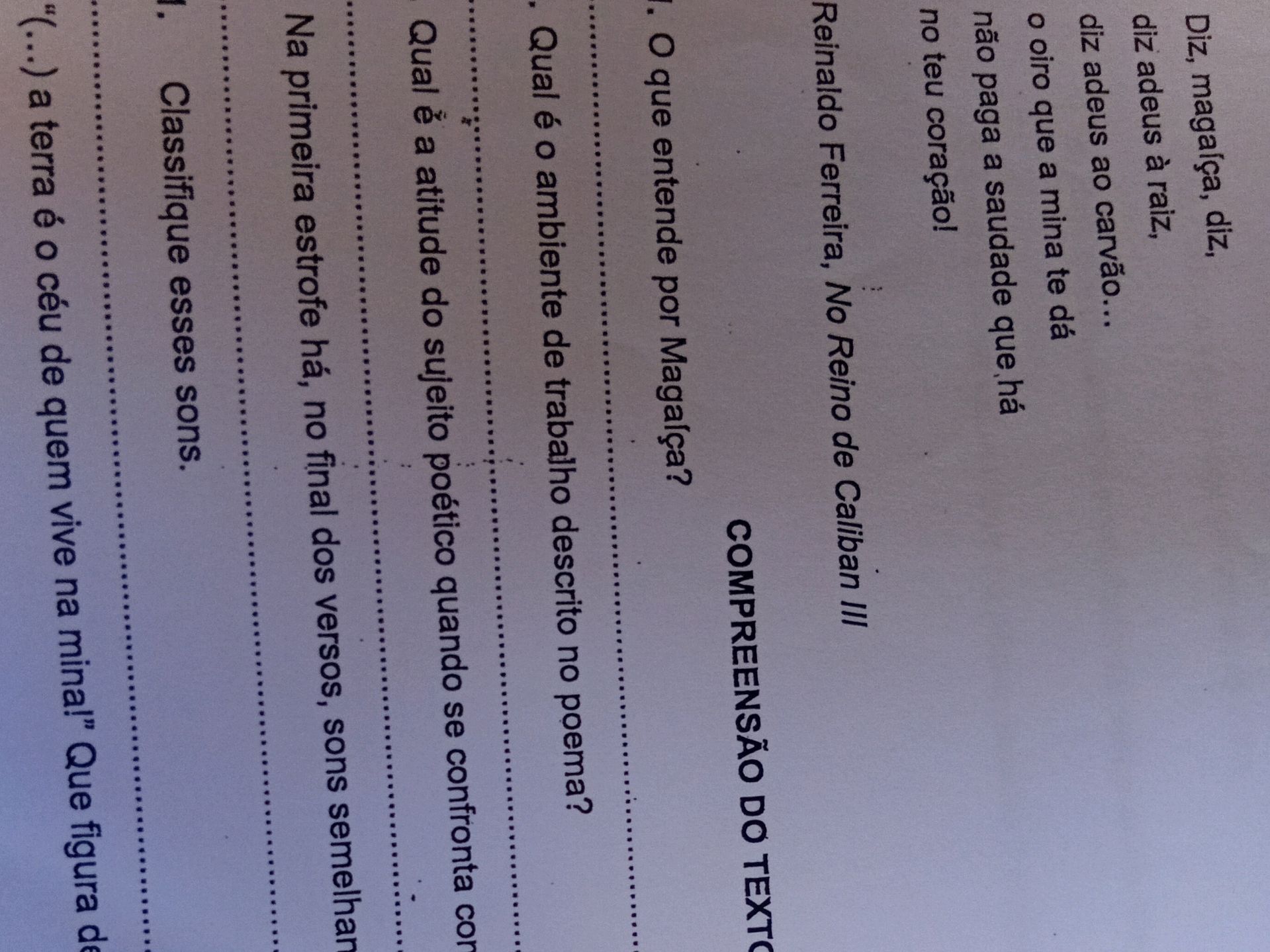 COMPREENSÃO DO TEXTO 1. O que entende por | StudyX