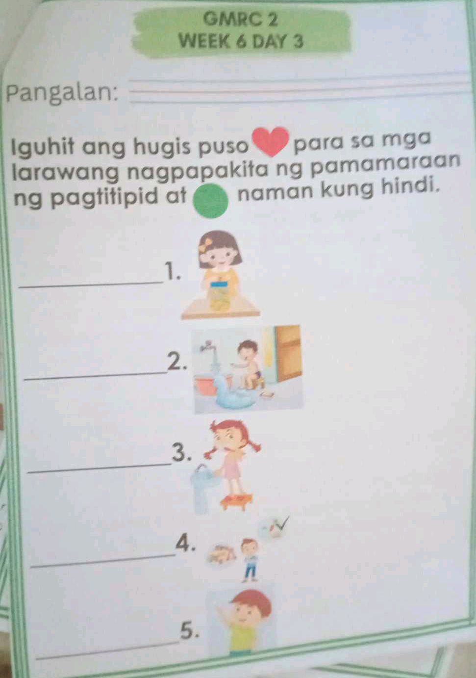 Iguhit ang hugis puso para sa mga larawang