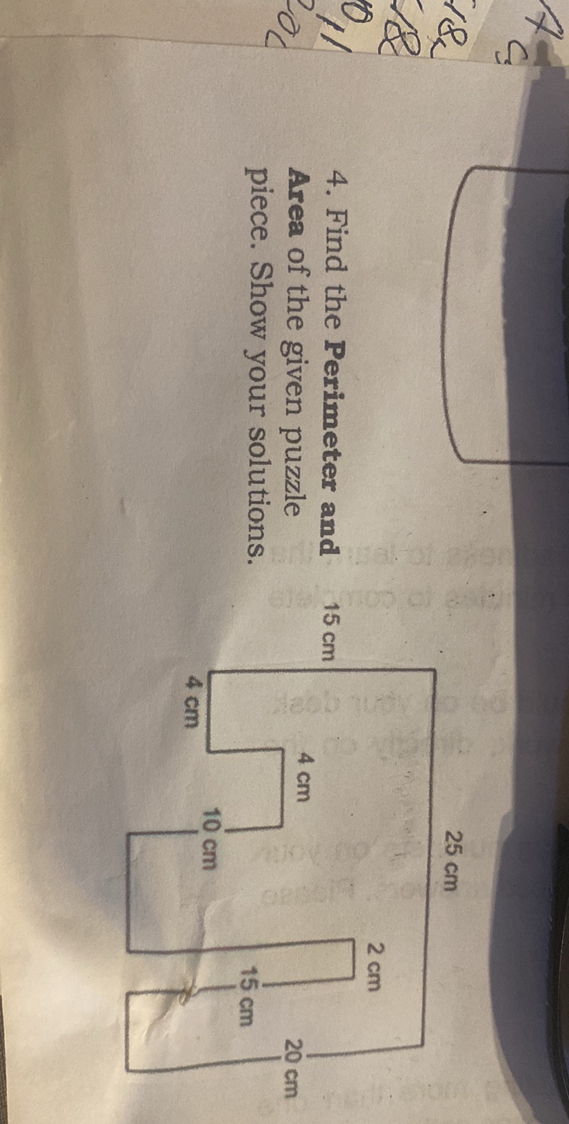 4. Find the Perimeter and Area of the given | StudyX