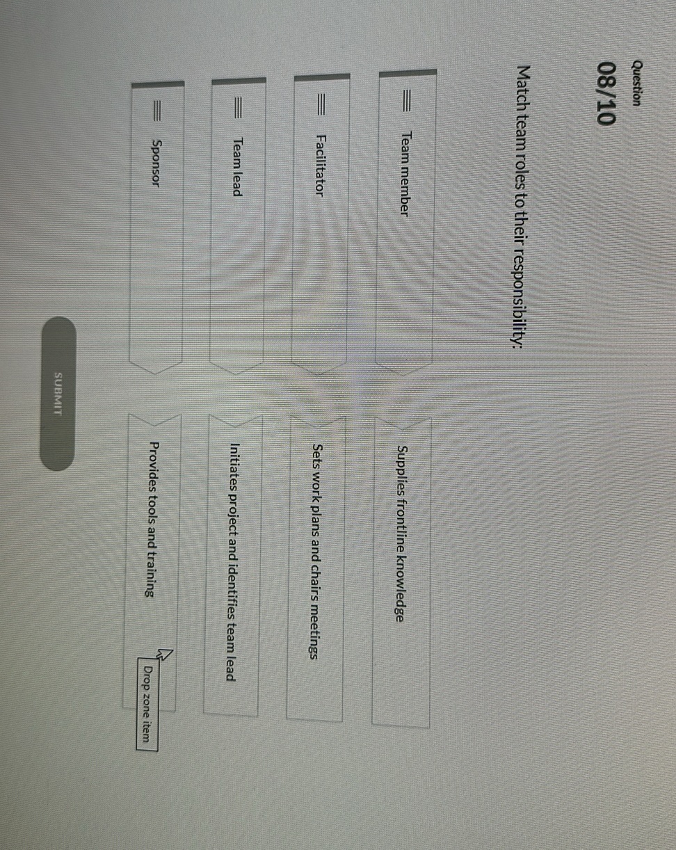 Match team roles to their responsibility: | StudyX