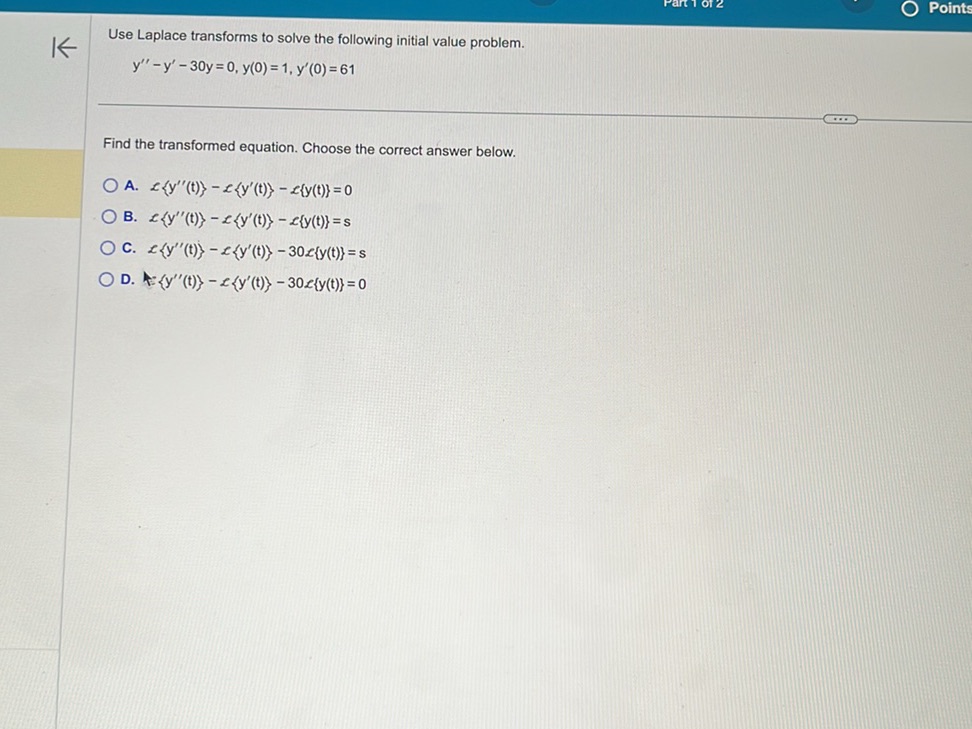 Use Laplace transforms to solve the | StudyX