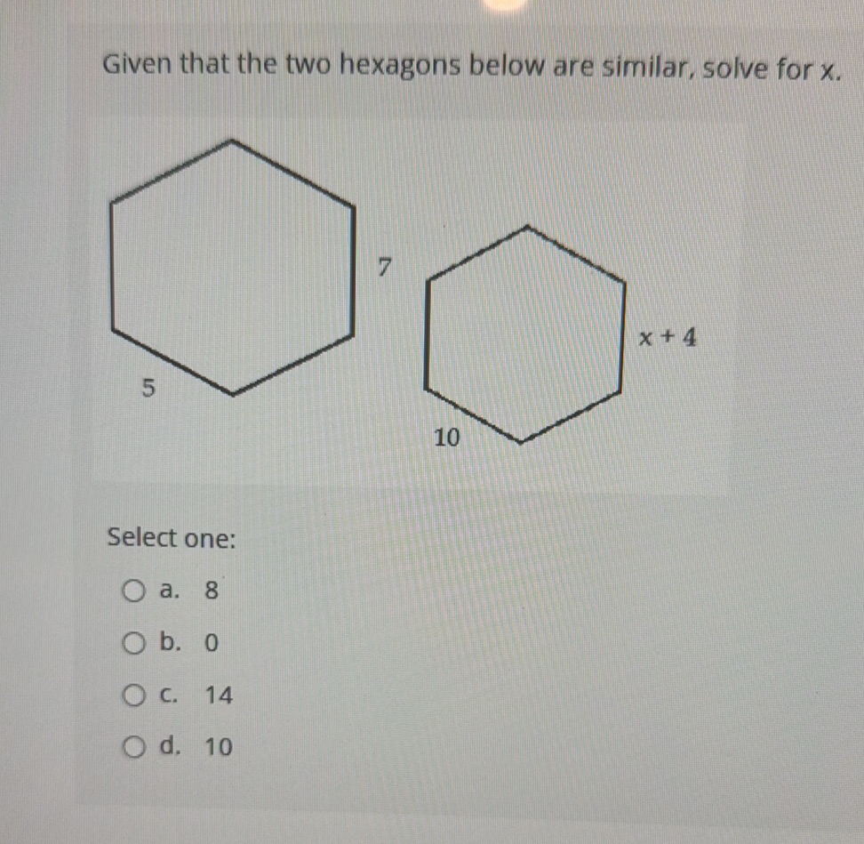 Given that the two hexagons below are