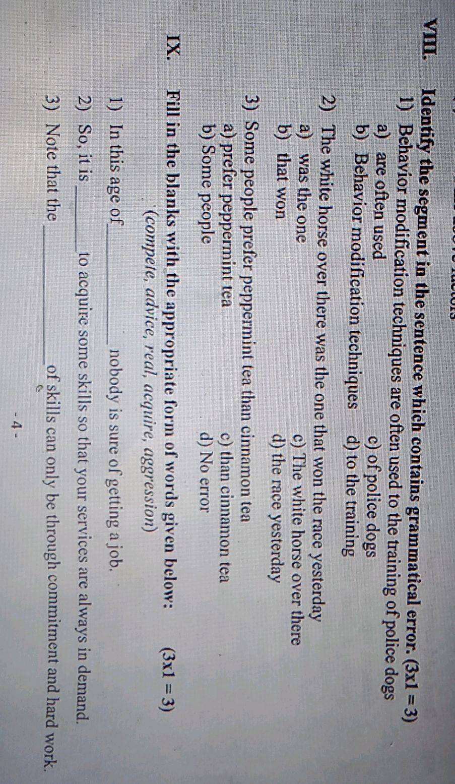 VIII. Identify the segment in the sentence | StudyX