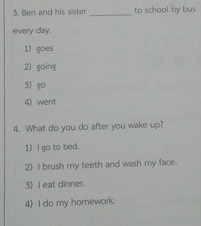 Ben and his sister to school by bus every | StudyX