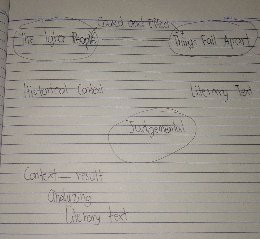 Caused and Effect. The Igbo People -> Things | StudyX