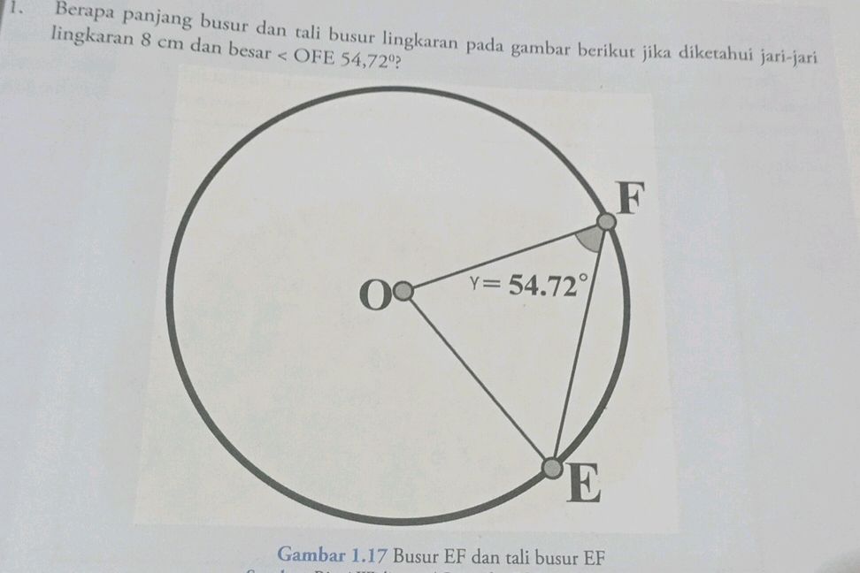 Berapa panjang busur dan tali busur | StudyX