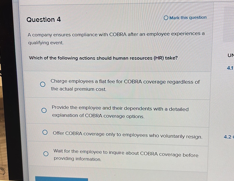 Question 4 A company ensures compliance | StudyX