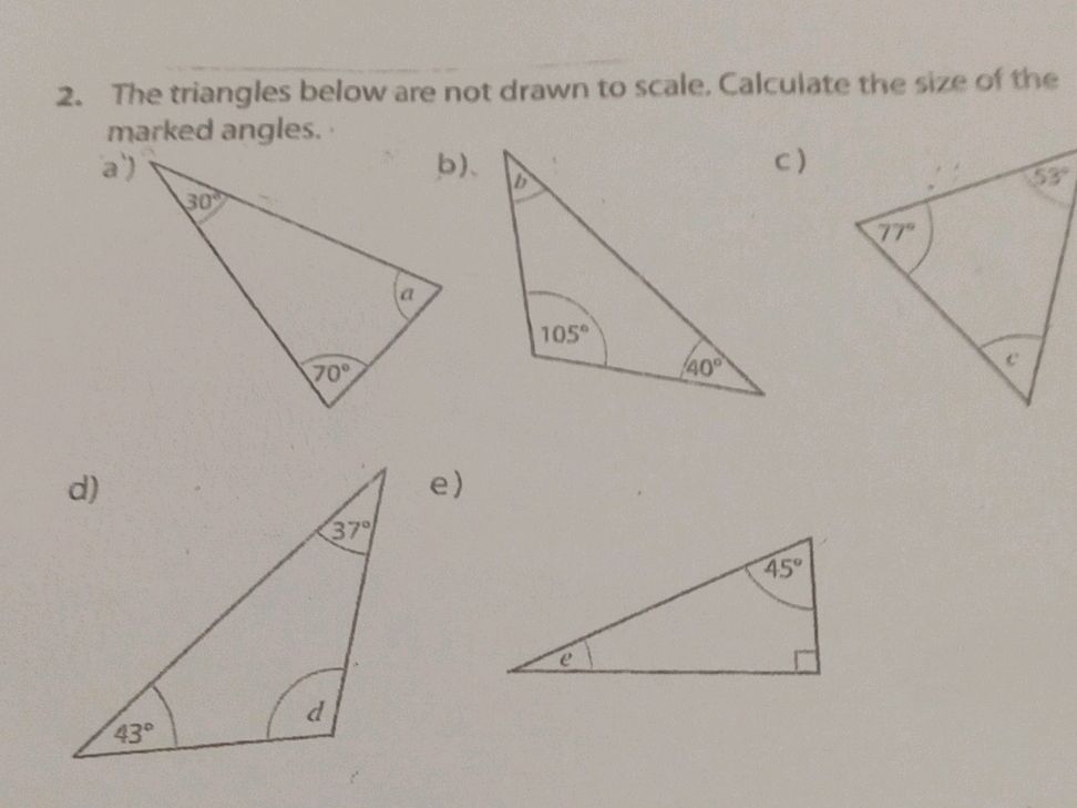 2. The triangles below are not drawn to | StudyX