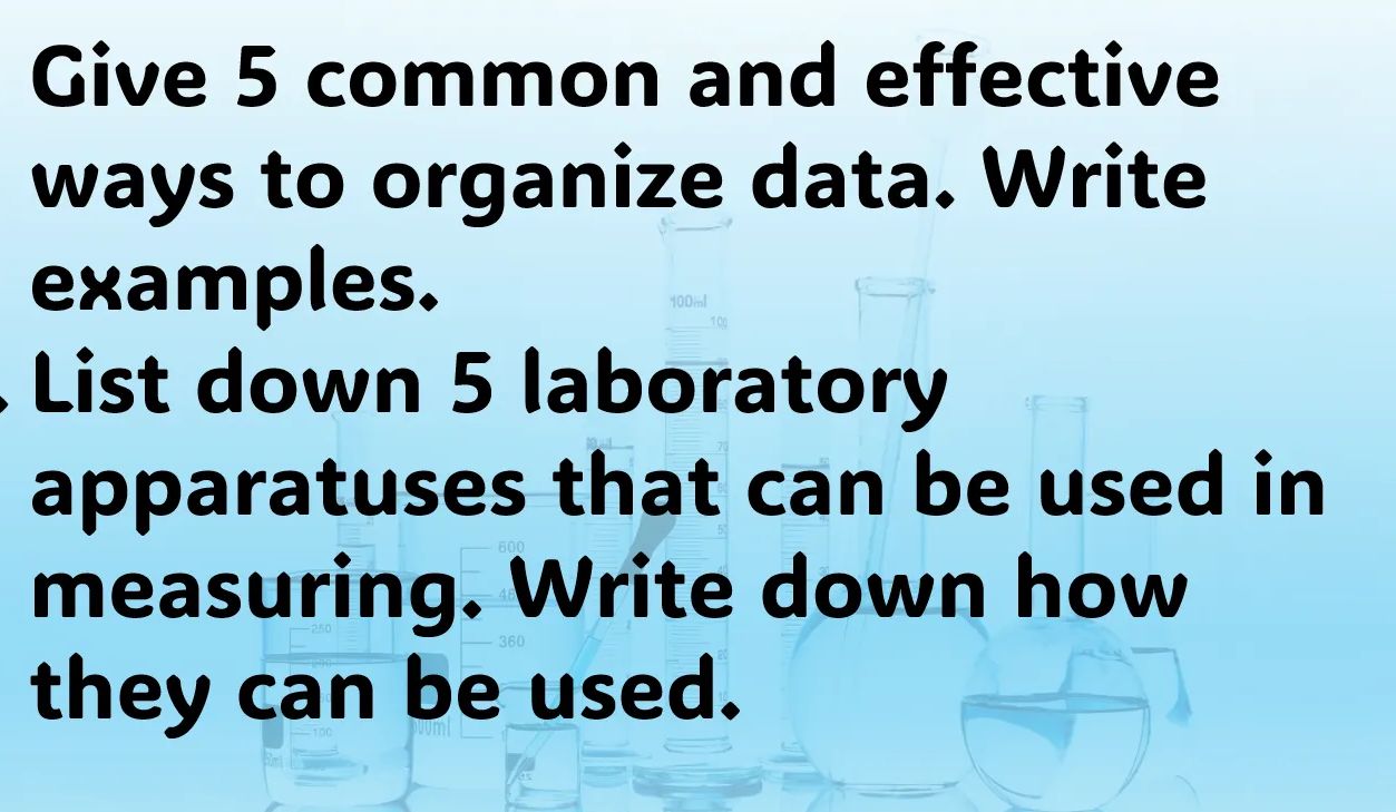 Give 5 common and effective ways to organize | StudyX