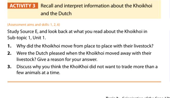 Why did the Khoikhoi move from place to