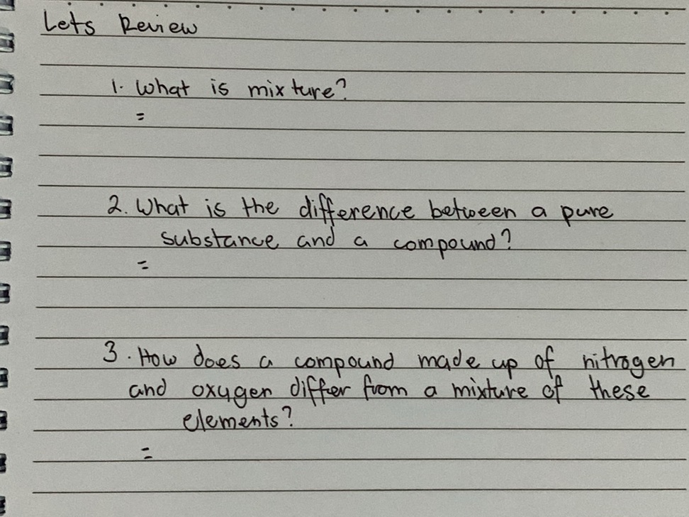 1. What is mixture? = 2. What is the | StudyX