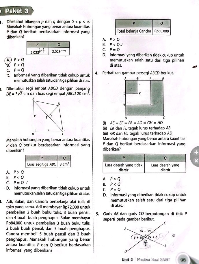 1. Diketahui bilangan $p$ dan $q$ dengan $0 | StudyX