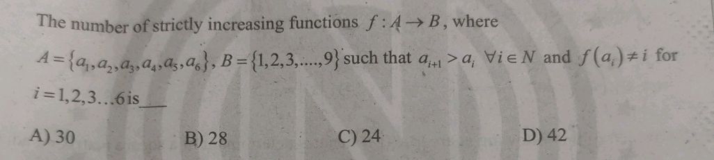 The number of strictly increasing functions