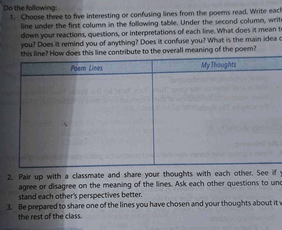1. Choose three to five interesting or | StudyX