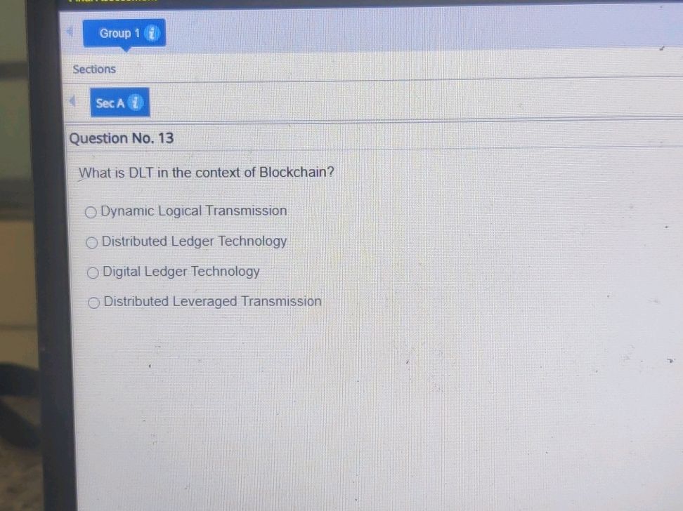 What is DLT in the context of Blockchain?